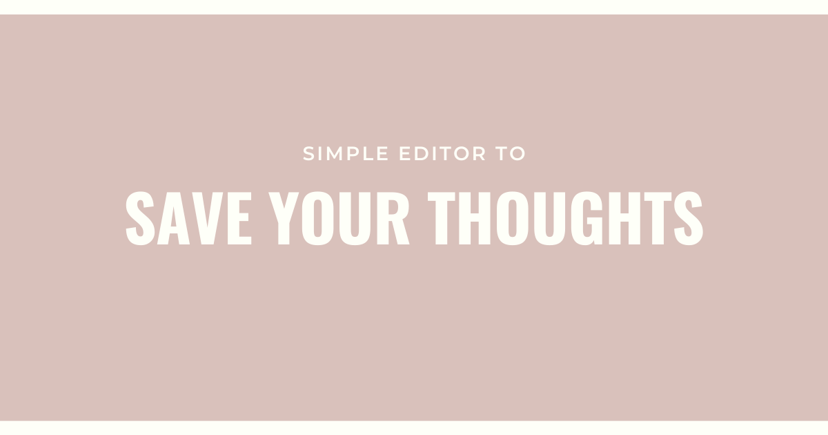 Simple editor Simple editor